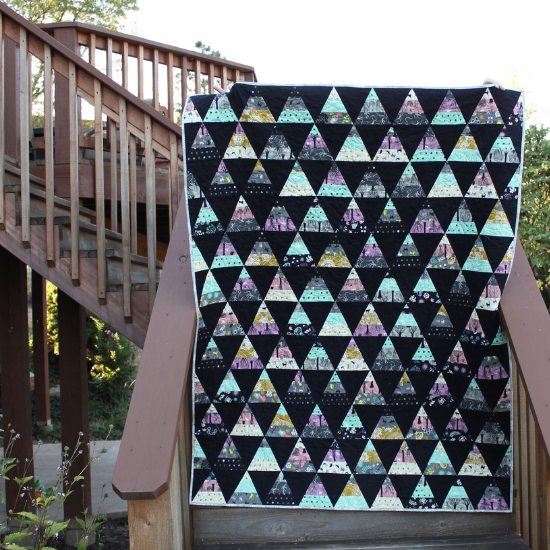 Free Halloween Quilt Pattern and Tutorial with Triangles - Bryan House ...